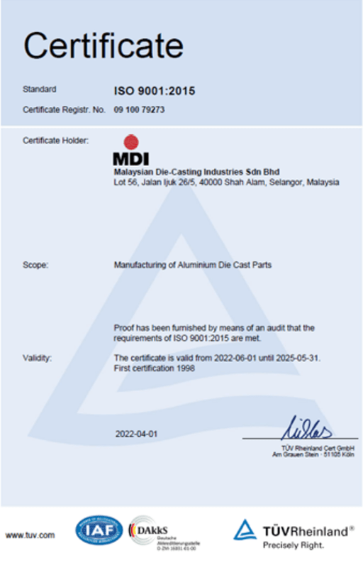 About – Malaysia Die Casting Industries